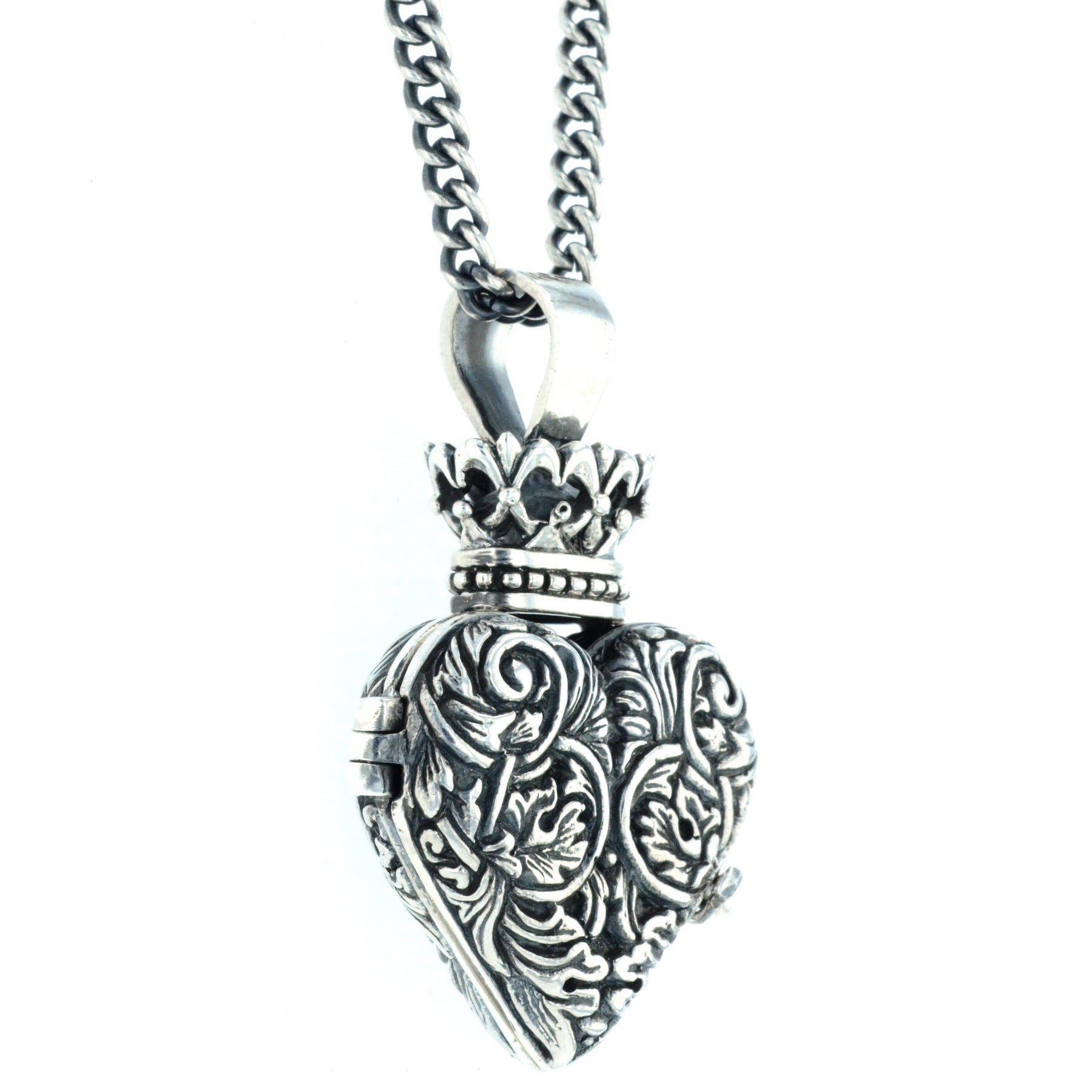 King Baby Engraved Baroque Heart Locket