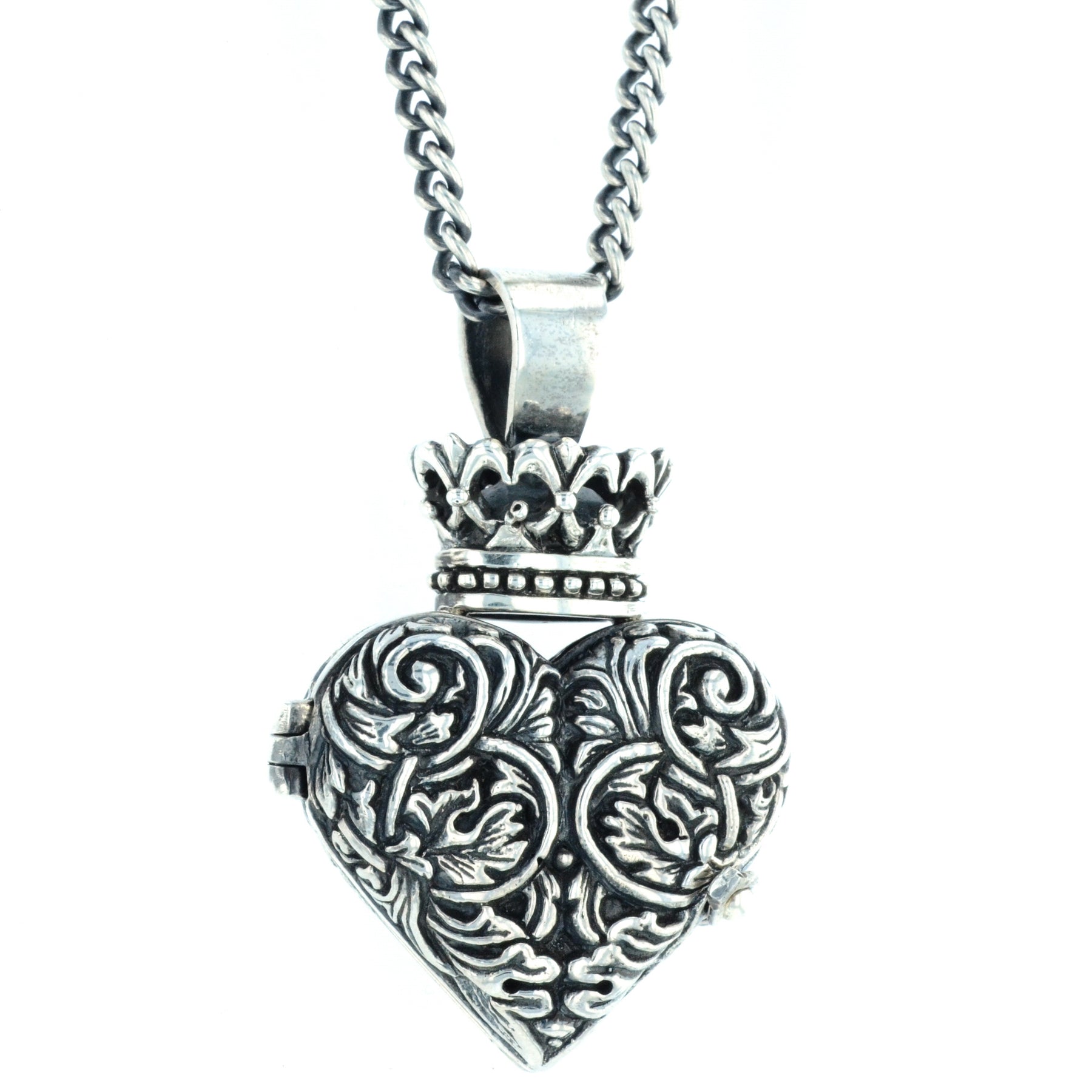 King Baby Engraved Baroque Heart Locket