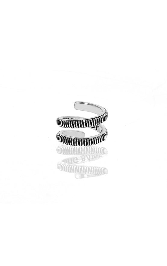 King Baby Coin Edge Spiral Ring