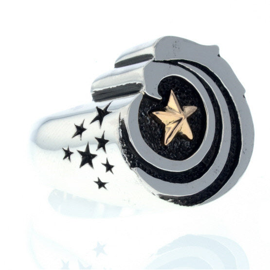 Eagle Star Signet Ring with 18k Gold Star – King Baby